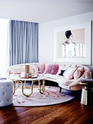 The Prettiest Living Room Ideas With A Pink Sofa