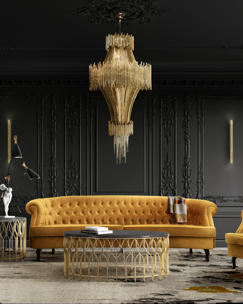 Dark and Opulent Living Room Design - Room by Room